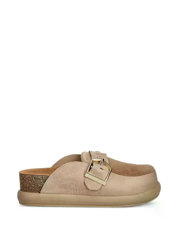 BOHONOMAD Buckle-fastening Leather Mules