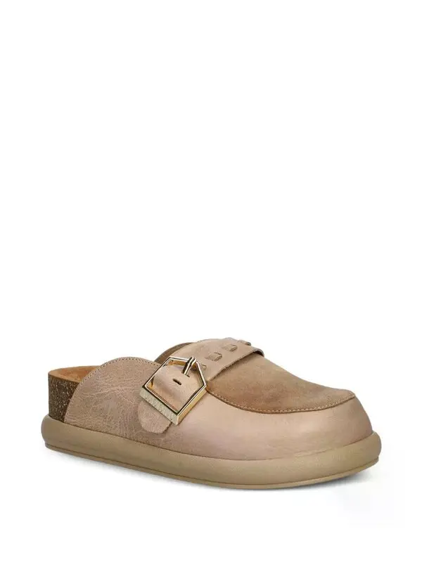 BOHONOMAD Buckle-fastening Leather Mules