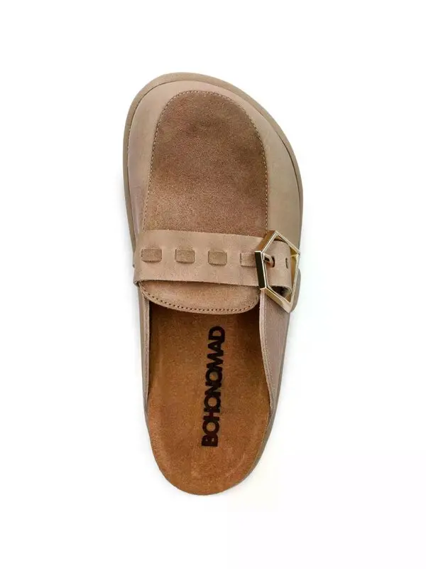 BOHONOMAD Buckle-fastening Leather Mules