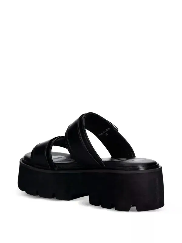 BUFFALO Brake Two Strap Platform Sandals - Black