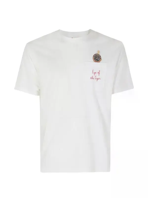 MC2 SAINT BARTH Austin Embroidered-pocket T-shirt - White