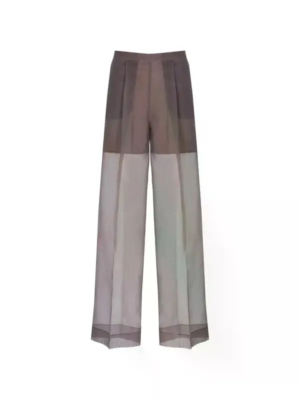 Antonelli Firenze Sheer Pleated Trousers - Purple