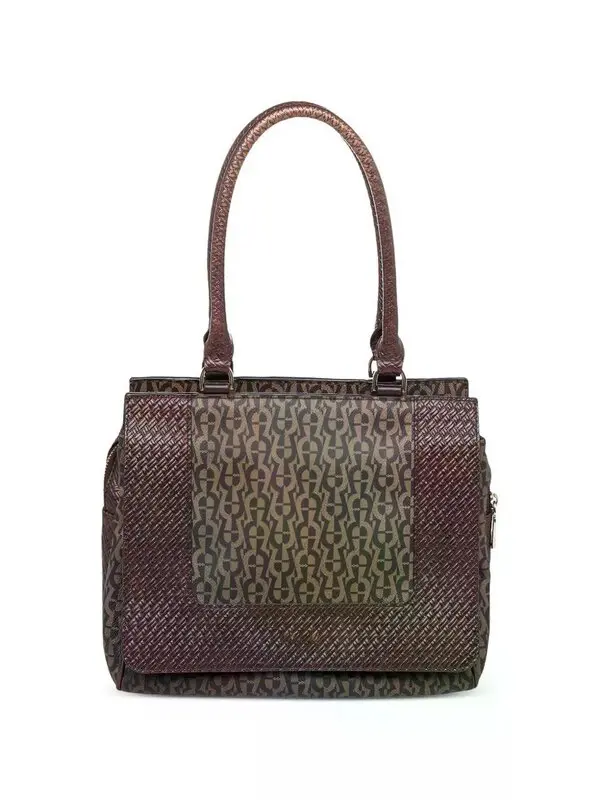 AIGNER Coated Canvas Monogram Tote Bag