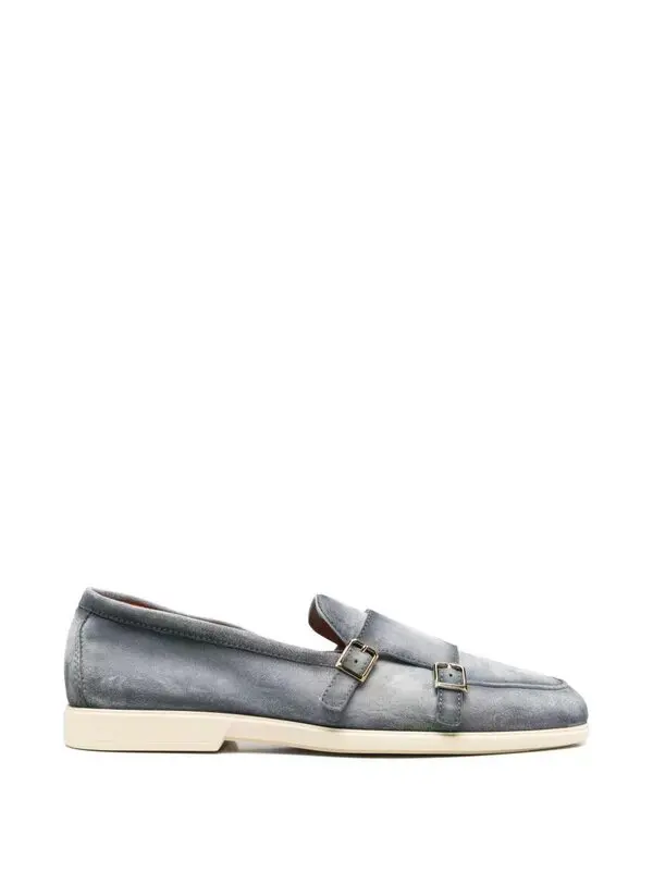 Santoni Double-strap Monk Shoes - Blue