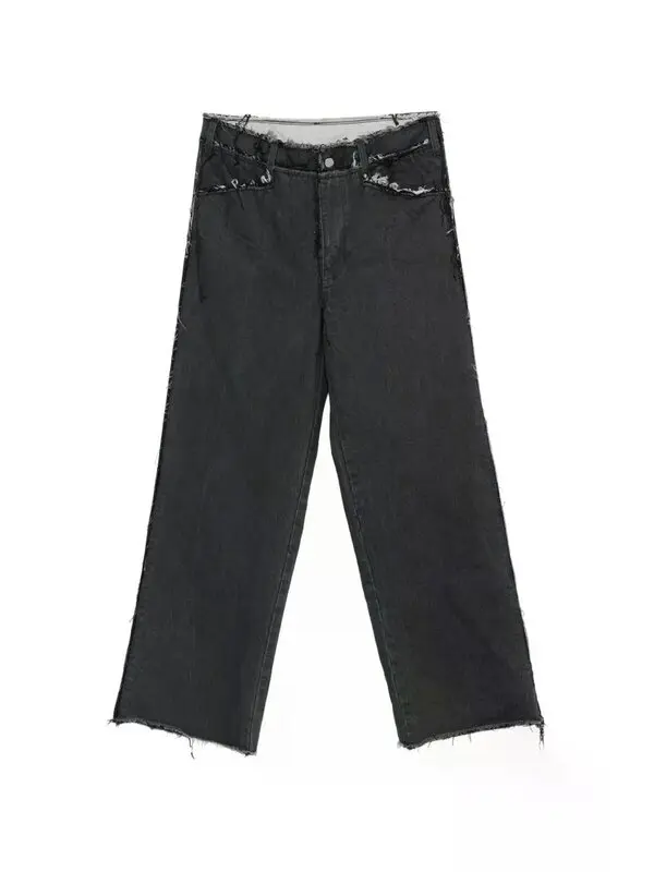 MIDORIKAWA Raw-cut Frayed-edge Jeans
