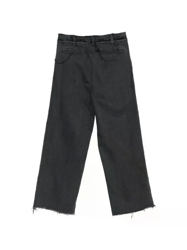 MIDORIKAWA Raw-cut Frayed-edge Jeans