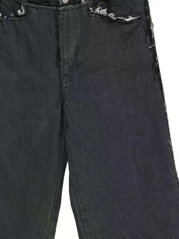 MIDORIKAWA Raw-cut Frayed-edge Jeans