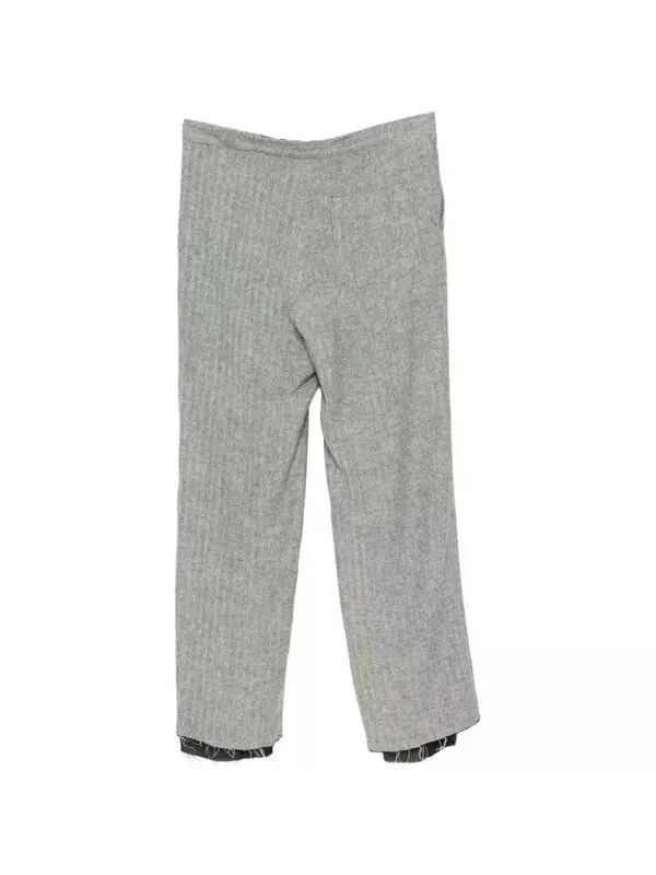 MIDORIKAWA Layered Herringbone Trousers