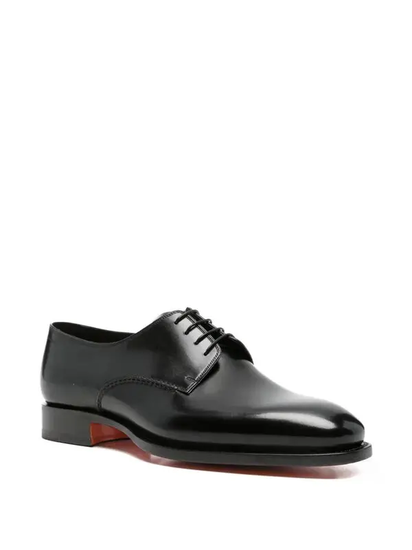 Santoni Lace-up Leather Derby Shoes