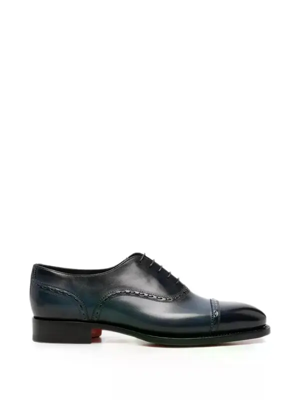 Santoni Brogue Detail Oxford Shoes