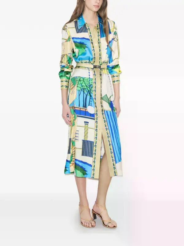 Tory Burch Printed Silk Twill Shirtdress