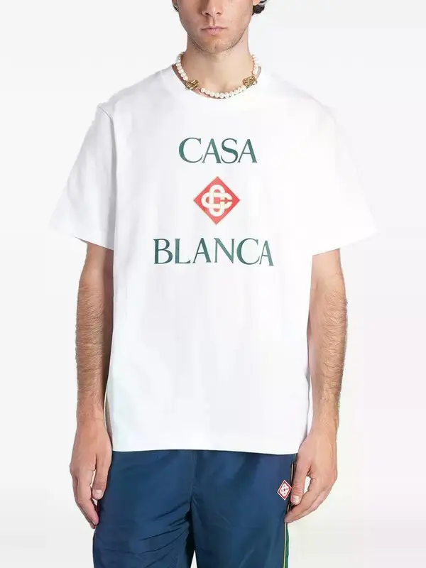 Casablanca Logo-print T-shirt - White