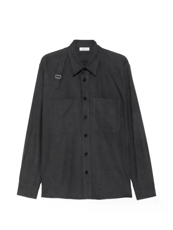 Alexander McQueen Harness-detail Patch-pocket Overshirt