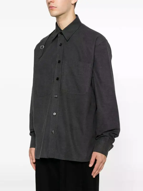 Alexander McQueen Harness-detail Patch-pocket Overshirt