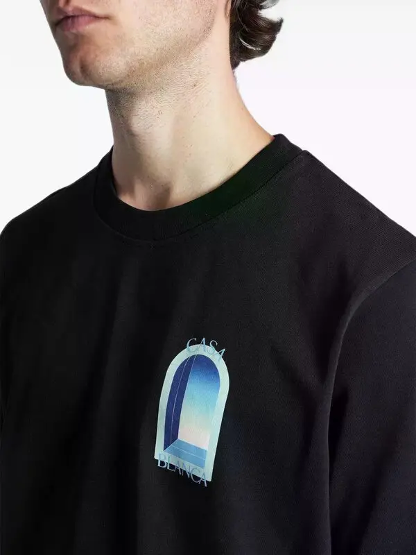 Casablanca Mint L'arche Short Sleeve T‑shirt