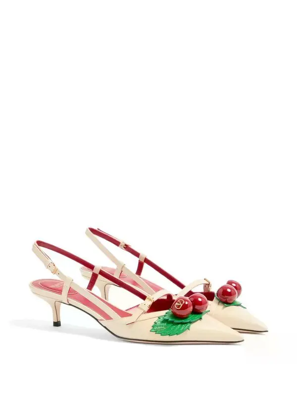 Valentino Garavani Kidskin Slingback Pumps - Neutrals