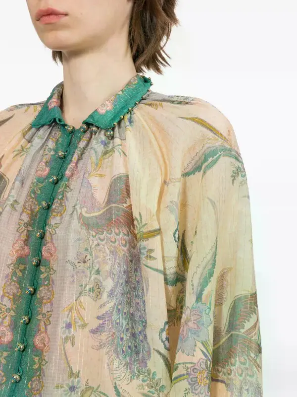 Zimmermann Indra Floral Print Blouse