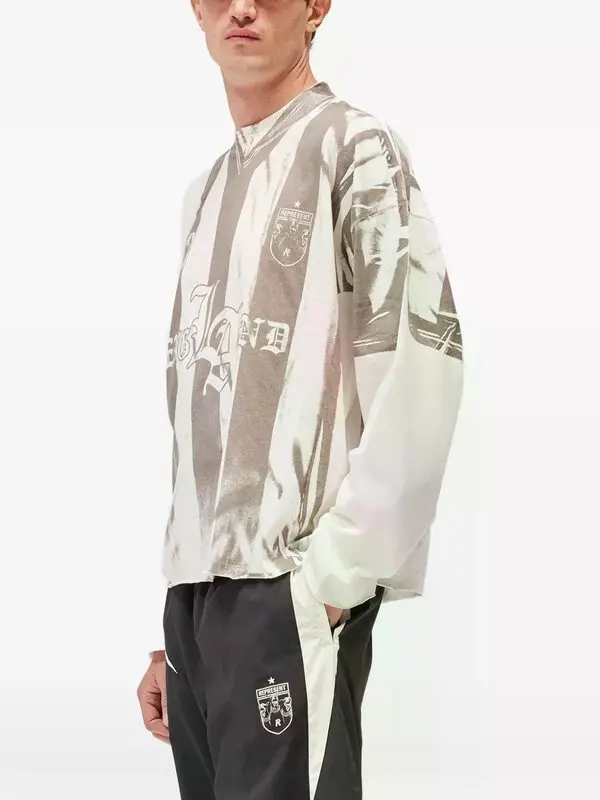 REPRESENT Striped Logo-print Long-sleeved T-shirt