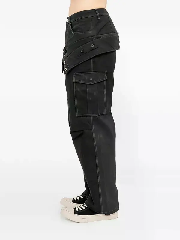 Andersson Bell Double-waist Wide-leg Jeans - Black
