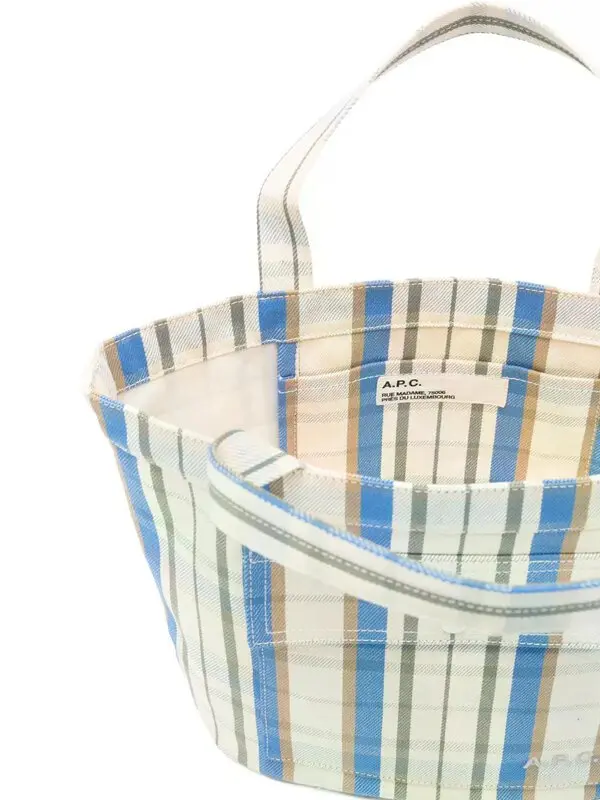 A.p.c. Check-pattern Flap-pocket Tote Bag