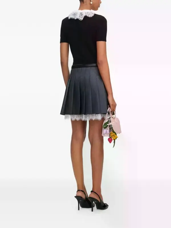 SELF-PORTRAIT Lace-collar Polo Top