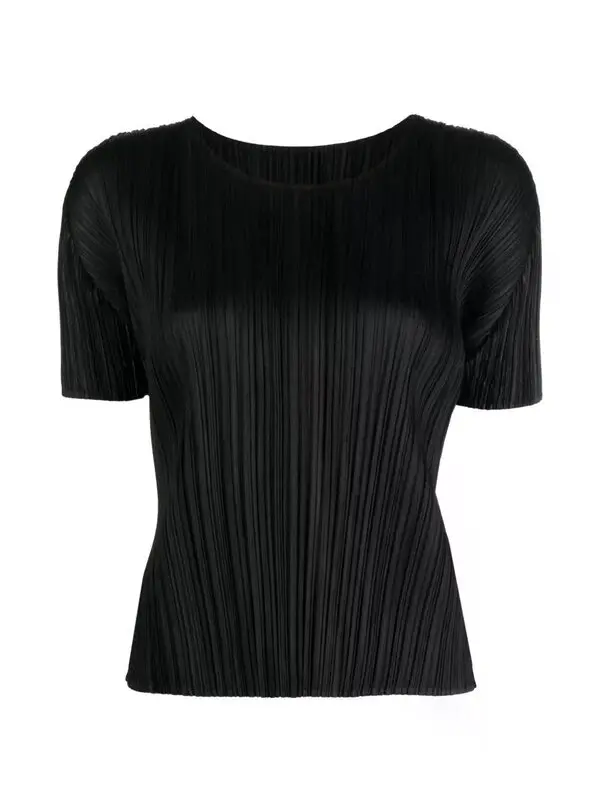 Issey Miyake Micro-pleated T-shirt - Black