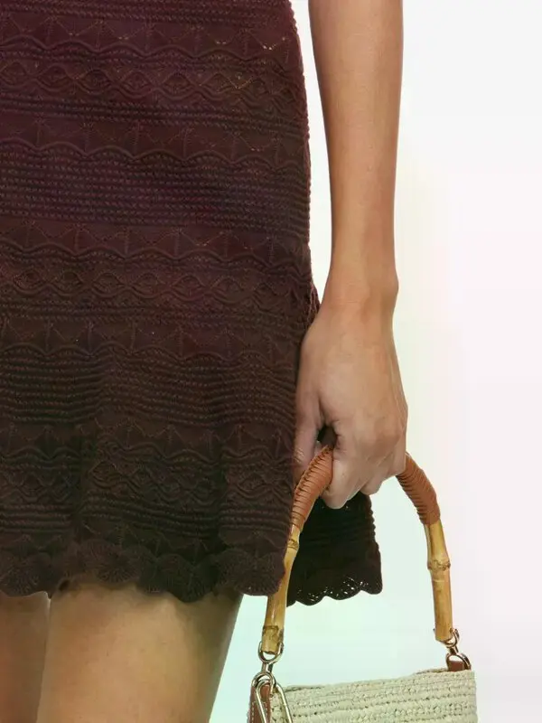 SELF-PORTRAIT Scalloped-hem Flared Mini Skirt