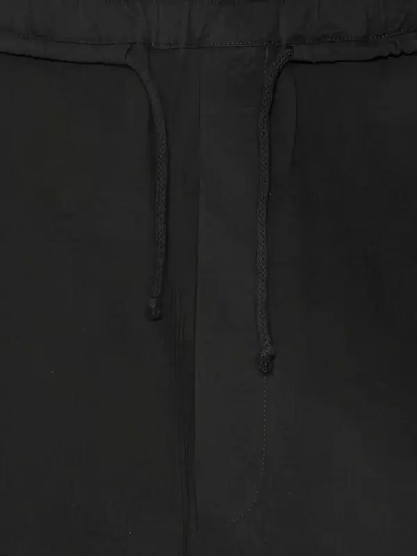 HOUSE OF THE VERY ISLANDS Seersucker Drawstring Trousers - Black