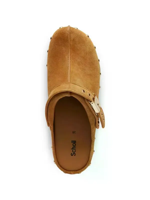 DR. SCHOLL'S SHOES Stud-embellished Buckle-fastening Clogs