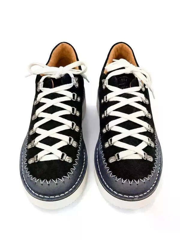 FRACAP Contrast-stitch Lace-up Boots