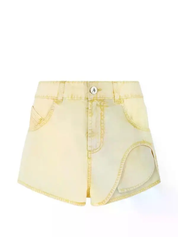 Attico Acid Wash Cut-out Shorts