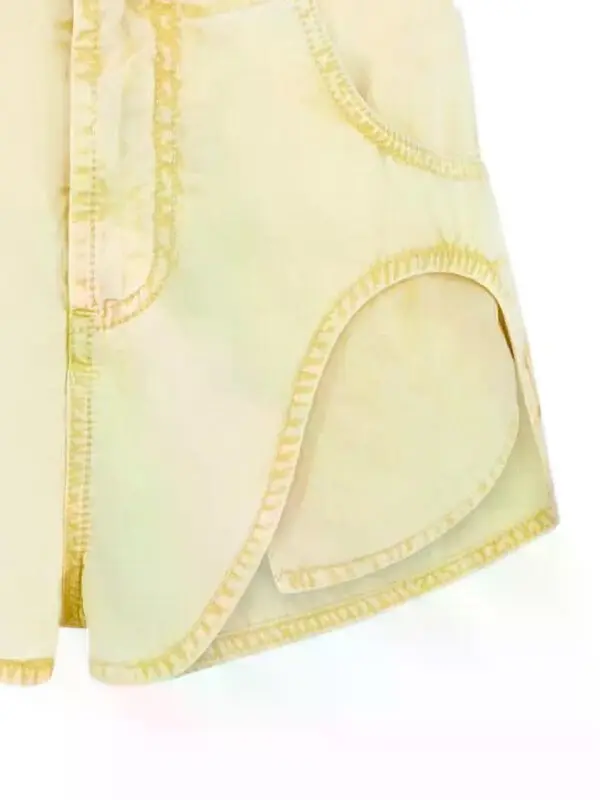 Attico Acid Wash Cut-out Shorts