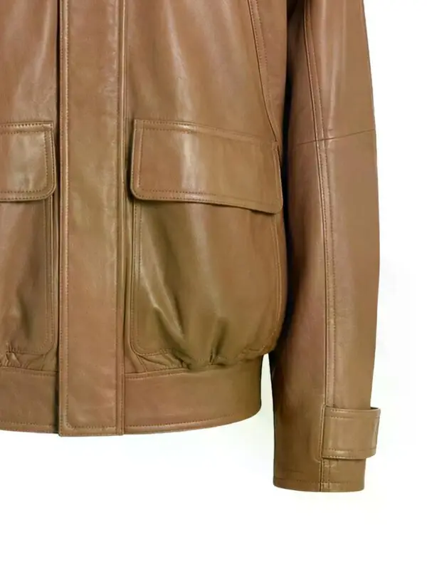 N°21 Leather High-neck Jacket