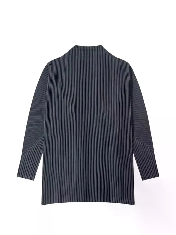 Issey Miyake Plissé-effect Long-sleeve T-shirt - Grey
