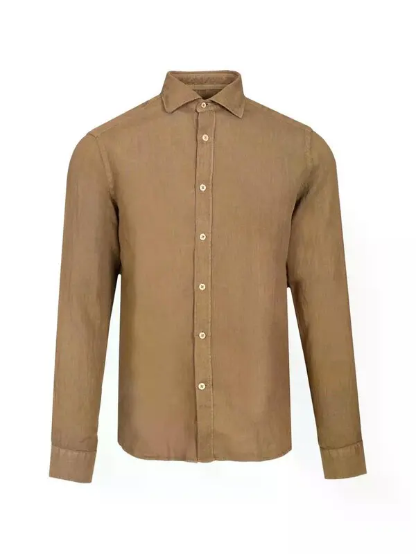 AL DUCA D’AOSTA 1902 Linen Shirt - Brown