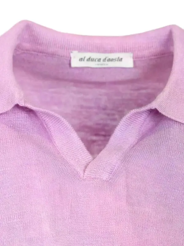 AL DUCA D’AOSTA 1902 Fine-knit Short-sleeve Polo Shirt