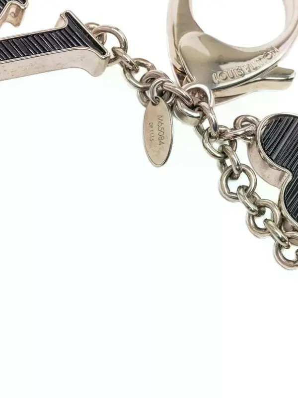 LOUIS VUITTON 2015 Brass Fleur D Epi Bag Charm Key Chain
