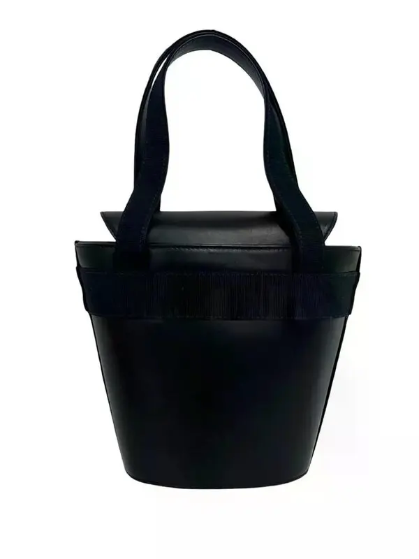 FERRAGAMO Leather Vara Bow Top Handle Bucket Bag