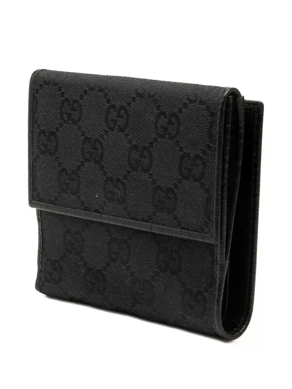 Gucci 2000-2015 Gg Canvas And Leather Bamboo Compact Wallet Small Wallets