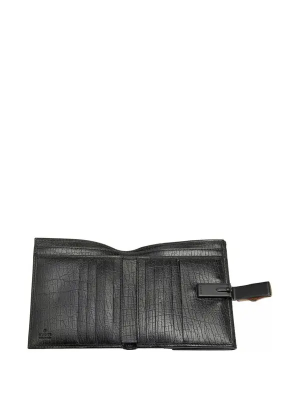 Gucci 2000-2015 Gg Canvas And Leather Bamboo Compact Wallet Small Wallets