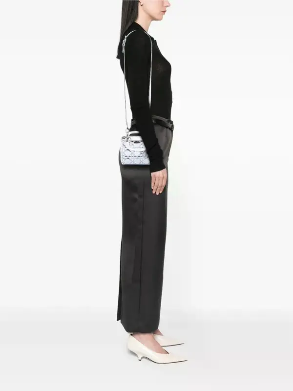 Dior Micro Lady Satchel - Silver
