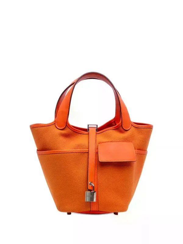 Hermès Toile Goeland And Swift Cargo Picotin Lock 18 Handbag