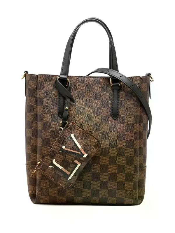 LOUIS VUITTON Damier Ebene Belmont Pm Satchel - Brown
