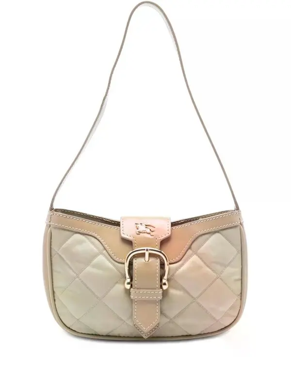 Burberry Quilted Nylon And Leather Sophie Shoulder Bag - Brown