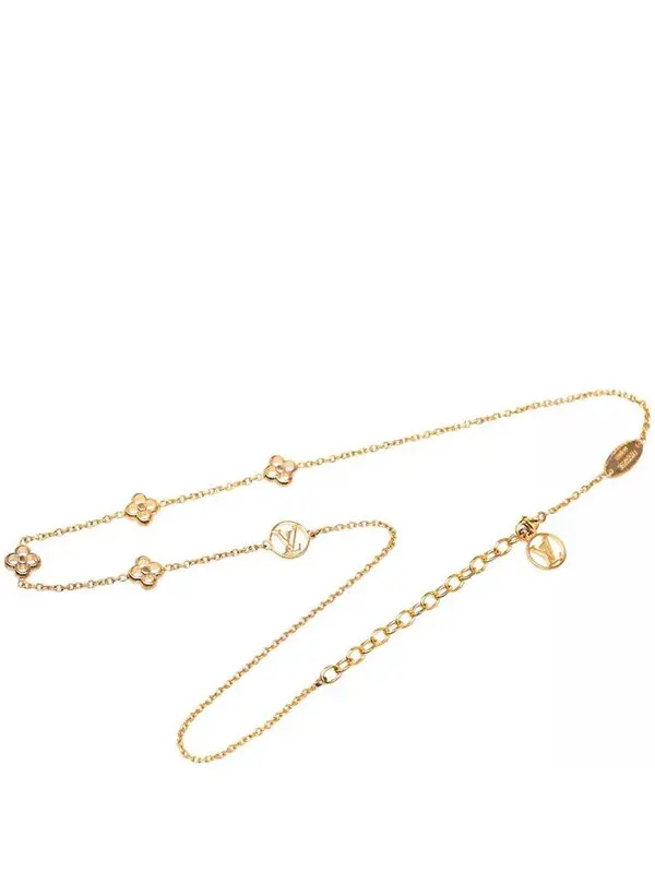 LOUIS VUITTON Plated Flower Necklace - Gold