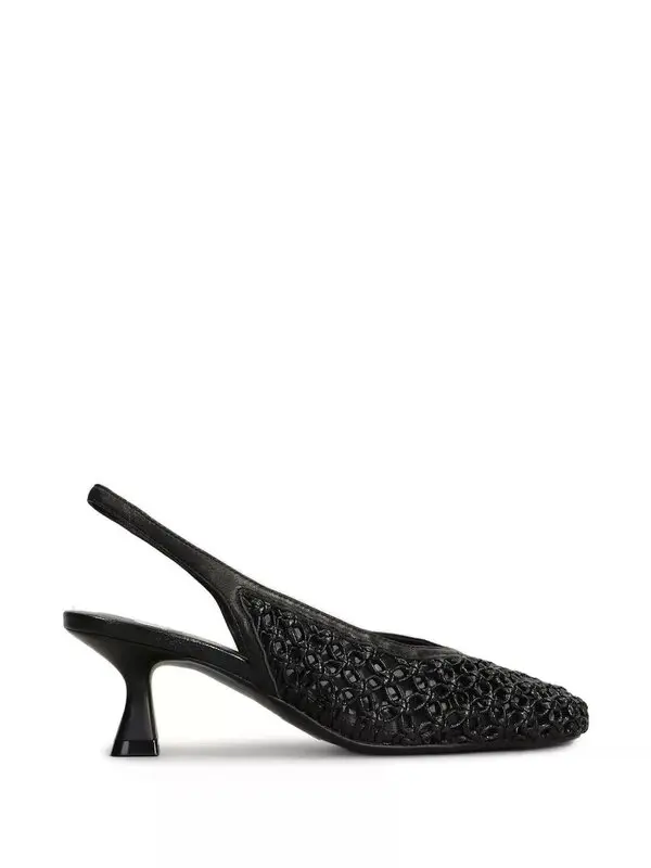 MARC ELLIS Woven Slingback Pumps - Black