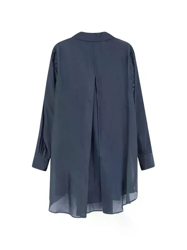 SEMICOUTURE Long Sleeve Shirt With Box Pleat Detail