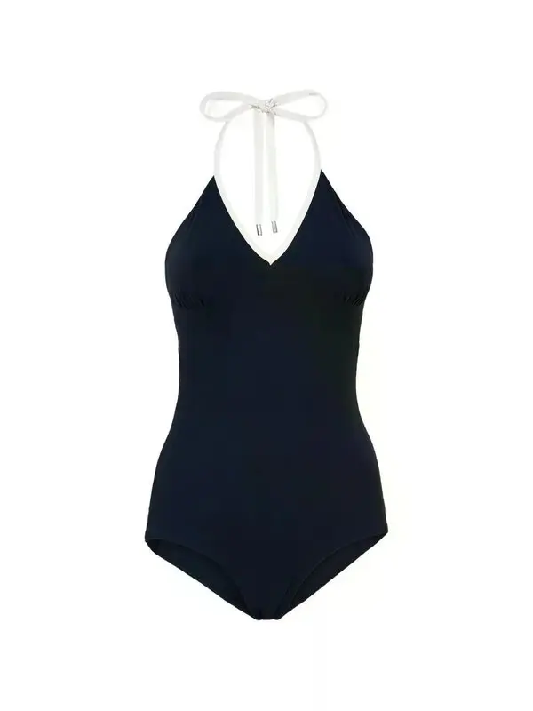 Peserico Two-tone Halterneck Swimsuit - Blue