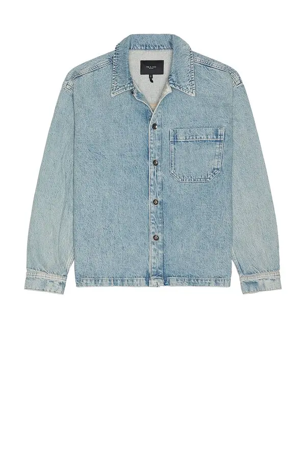 Rag & Bone Astor Overshirt In Blue - Lex