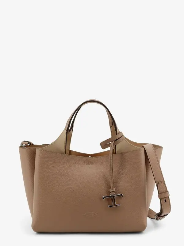 TOD'S Leather Top Handle Bag With Shoulder Strap